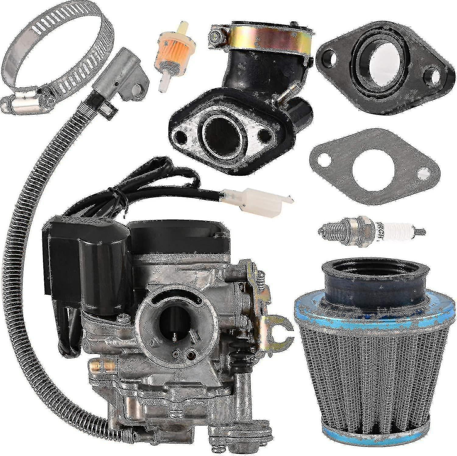 Gy6 50cc 49cc Carburetor For 139qmb 4 Stroke Scooter Atv Moped Go Kart ...