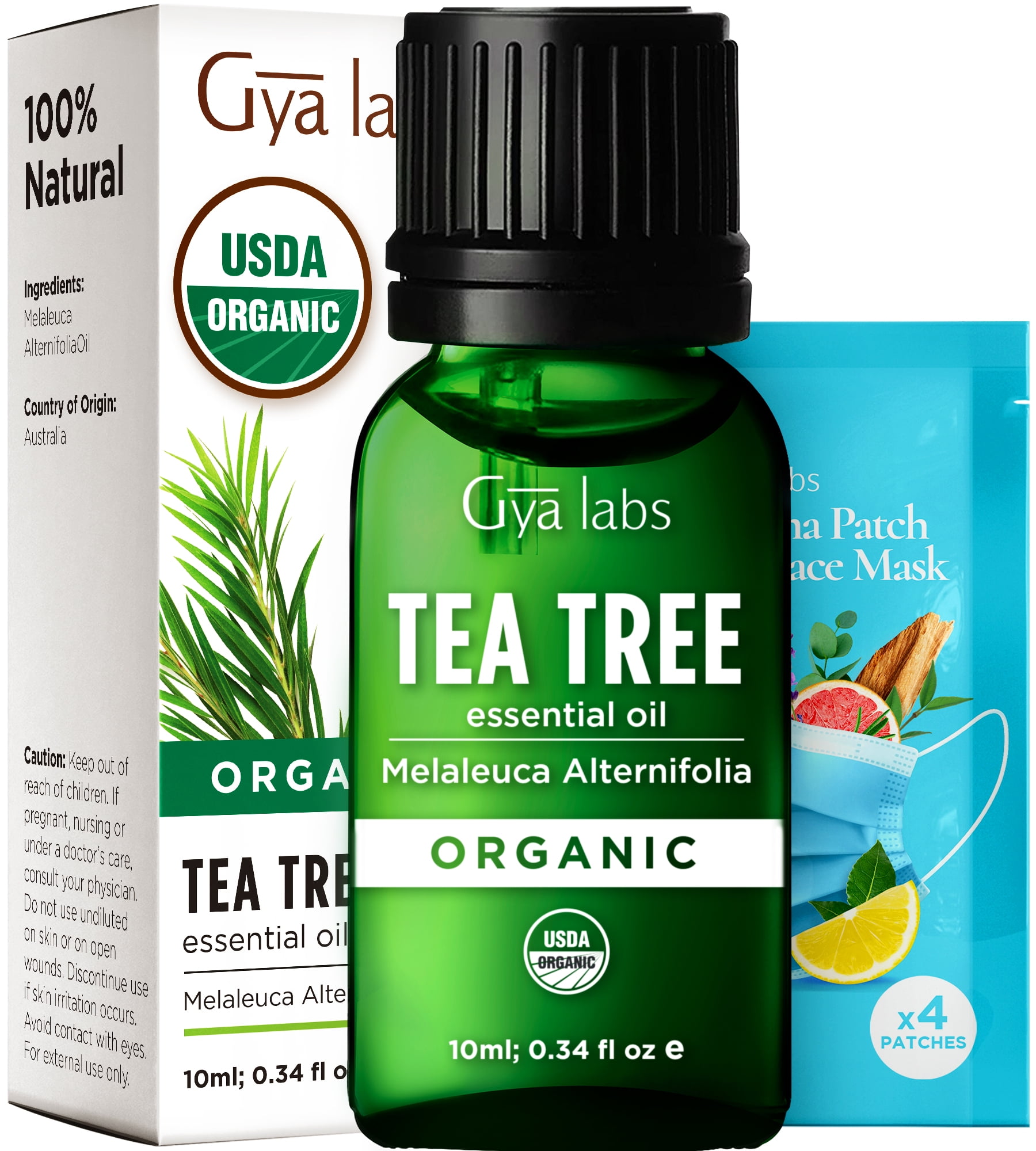 Gya Labs Organic Tea Tree Oil for Skin, Hair, Face, Toenails, Scalp ...