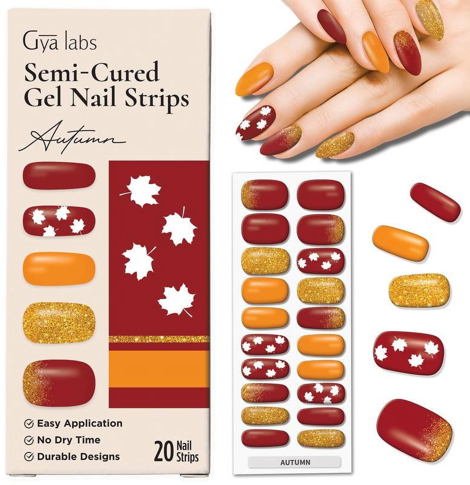Gya Labs Nail Stickers - Seasonal - Autumn | Long Lasting Nails for ...