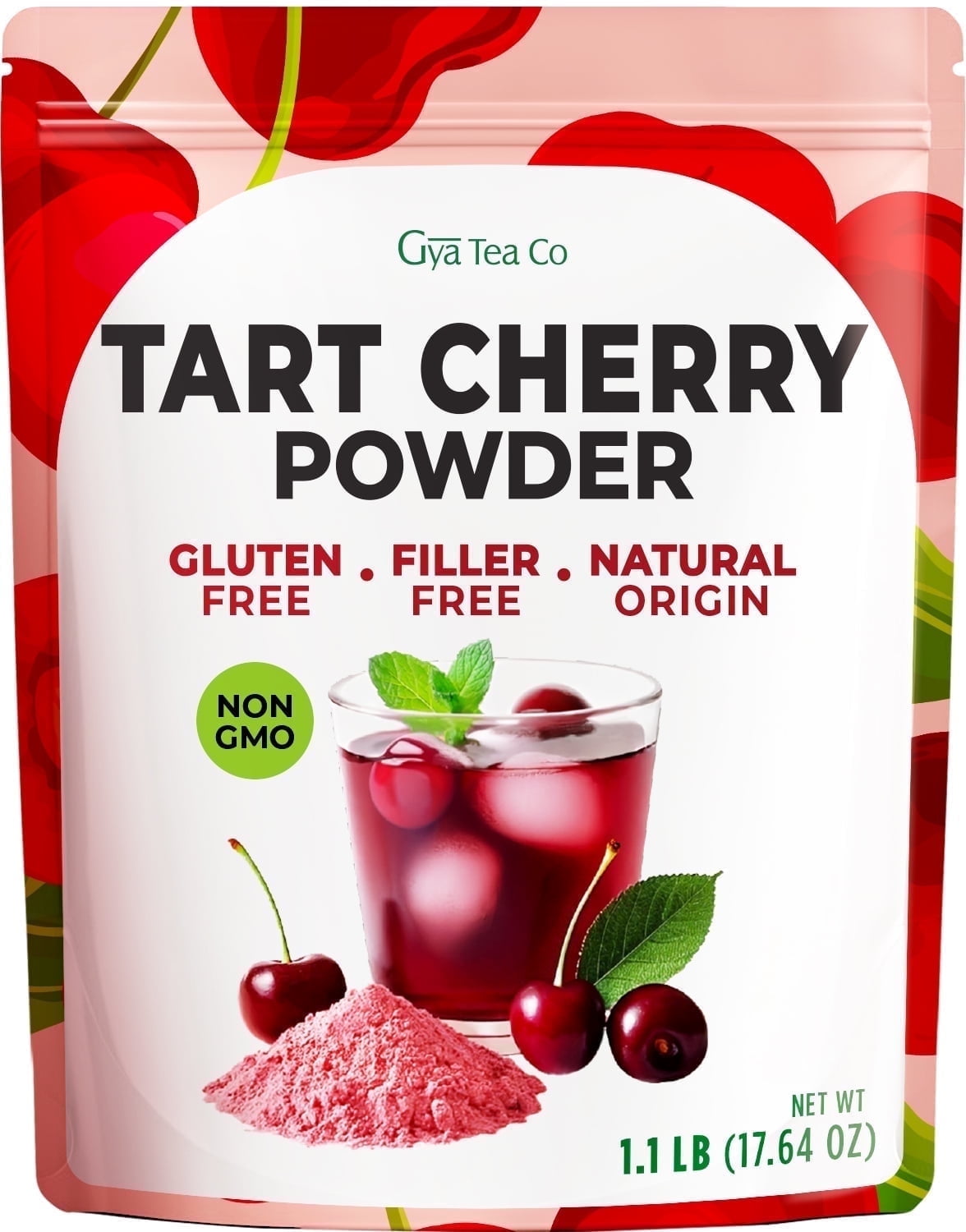 Gya Tea Co Tart Cherry Extract Powder 100% Pure Freeze Dried Natural ...