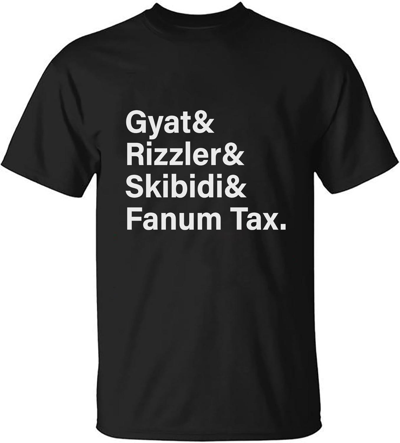 Gyat Rizzler Skibidi Fanum Tax T-Shirt Black - Walmart.com