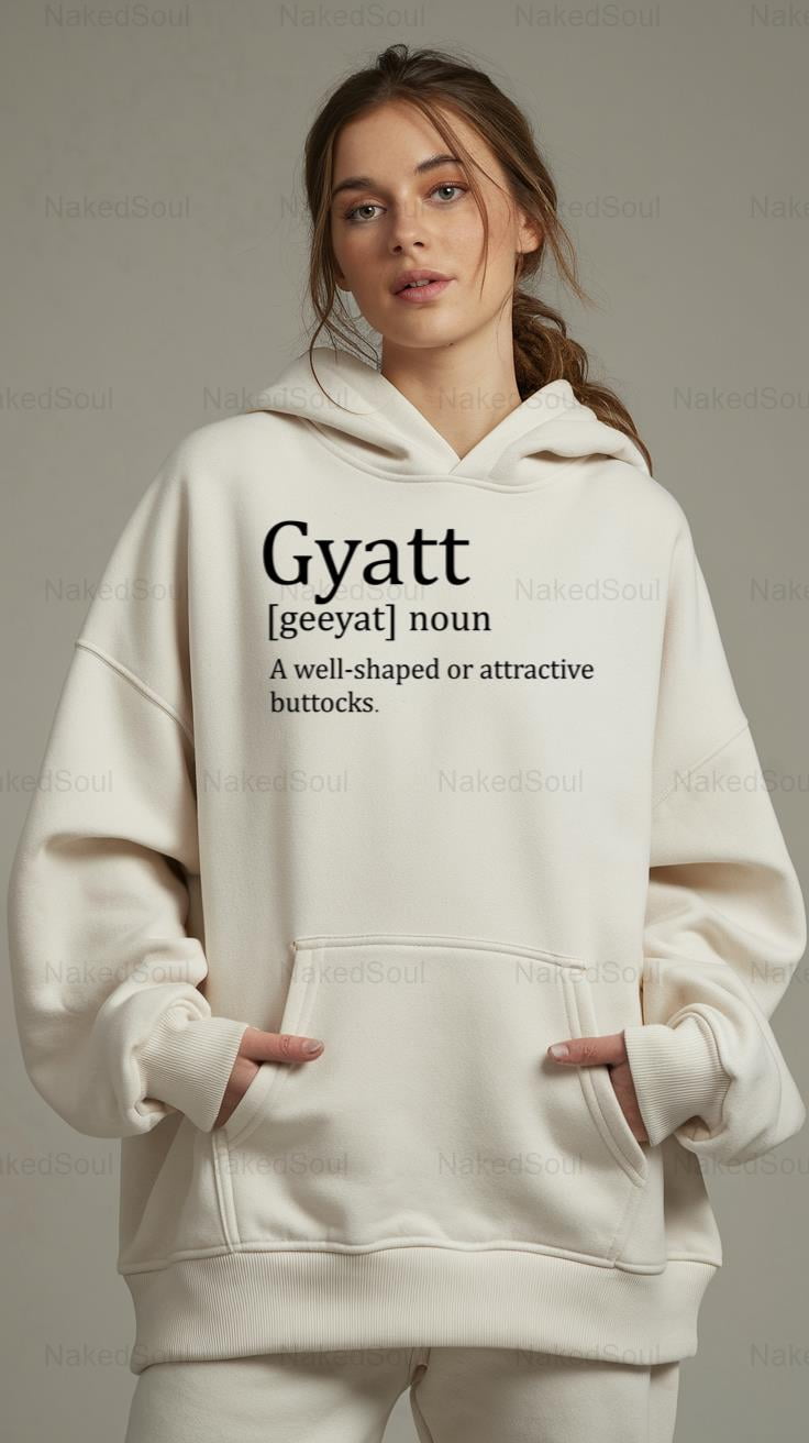 Gyatt Definition Funny Word Graphic TikTok Meme Hoodie - Walmart.com