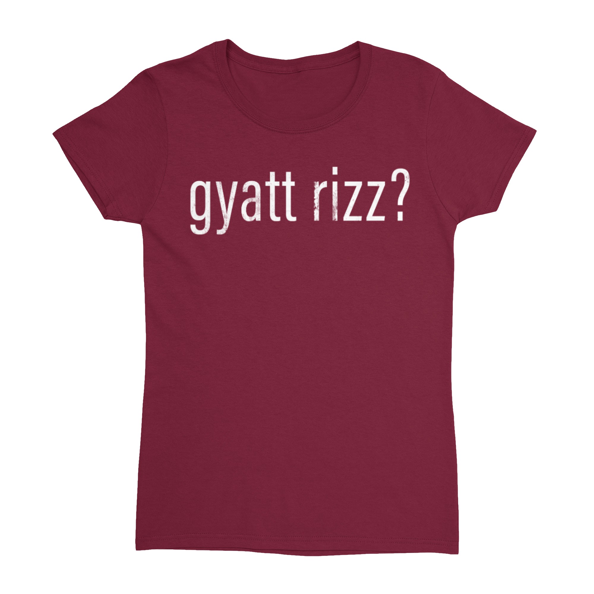 Gyatt Rizz Funny Meme Rizzler Alpha Gen Slang Ladies' Crewneck T-Shirt ...