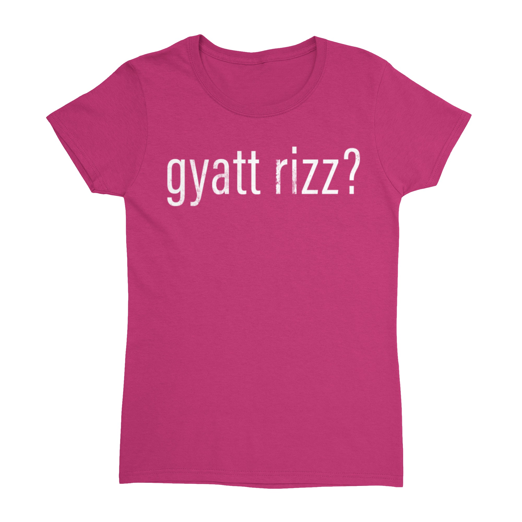 Gyatt Rizz Funny Meme Rizzler Alpha Gen Slang Ladies' Crewneck T-Shirt ...