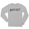 Gyatt Rizz Funny Meme Rizzler Alpha Gen Slang Long Sleeve T-Shirt (Ash ...
