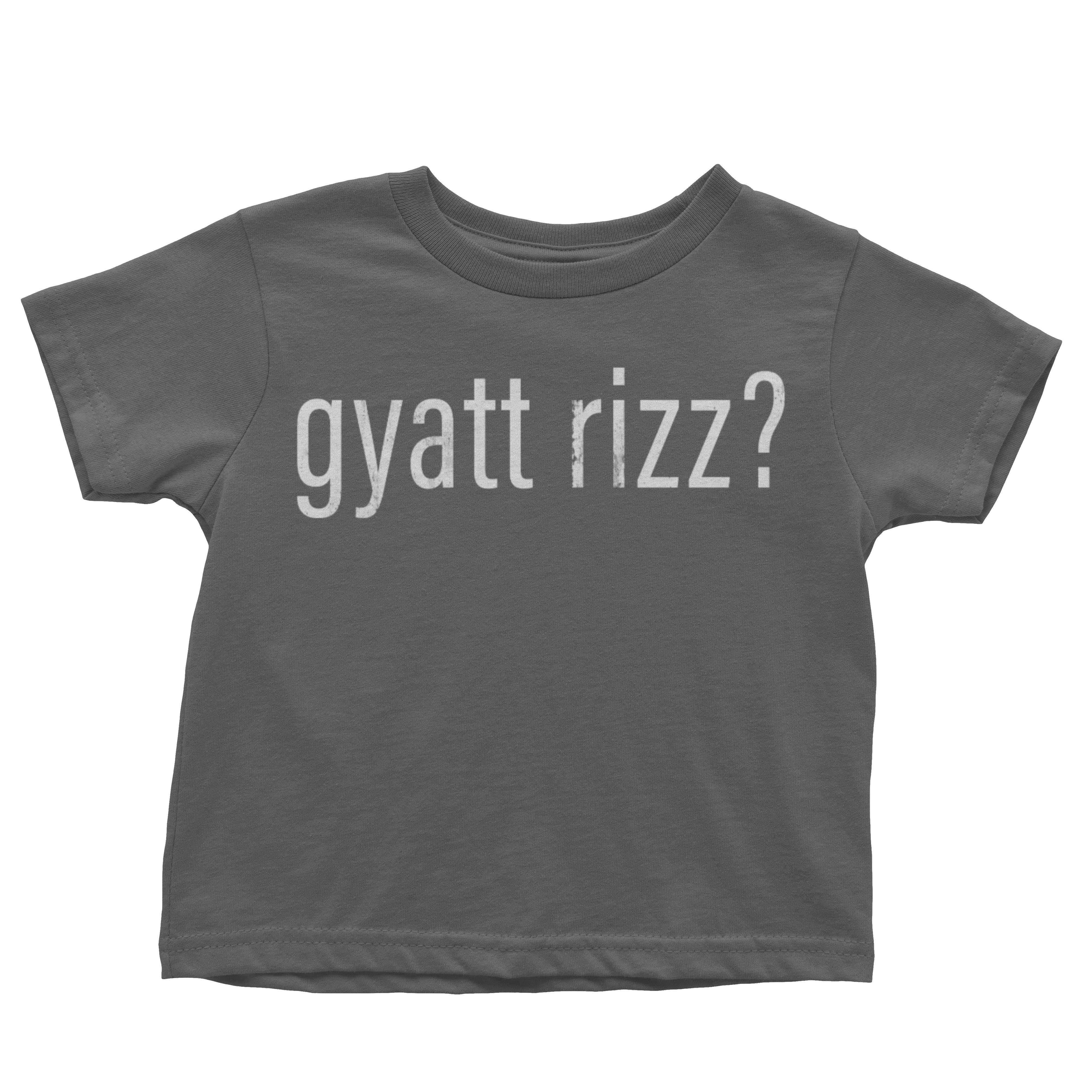 Gyatt Rizz Funny Meme Rizzler Alpha Gen Slang Toddler T-Shirt (Gray, 2T ...