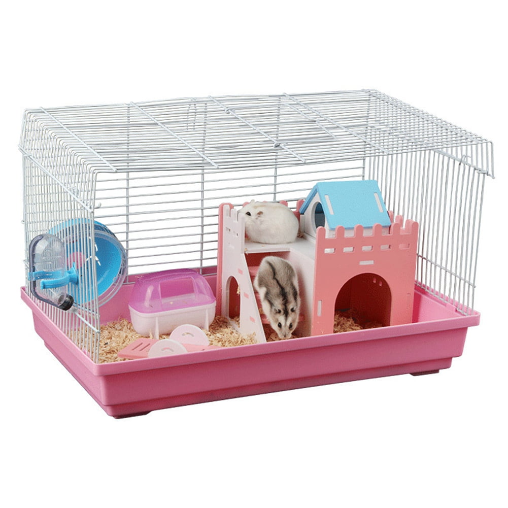 Gychee PVC Hamster House Toy with Fun Staircase Double Decker Deluxe ...