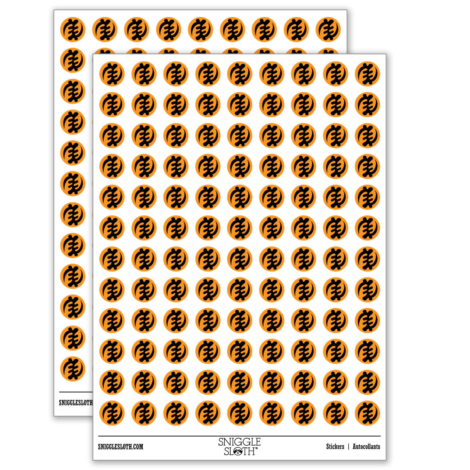 Gye Nyame Adinkra African Symbol God Faith 200+ Round Stickers - Matte ...