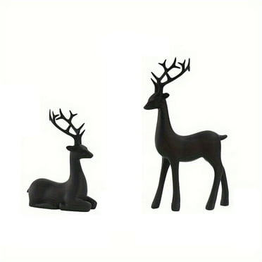 "Melrose Modern Decorative Deer Resin Figurines (Set of 2) - 12""L X 14 ...