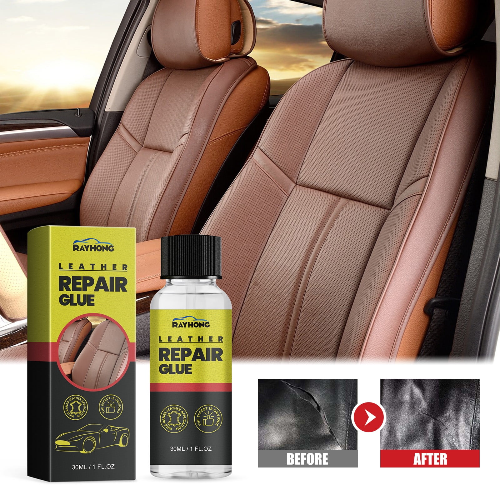 Gyedtr 30ml Leather Repair Glue Repair Of Cream Leather Interior For ...