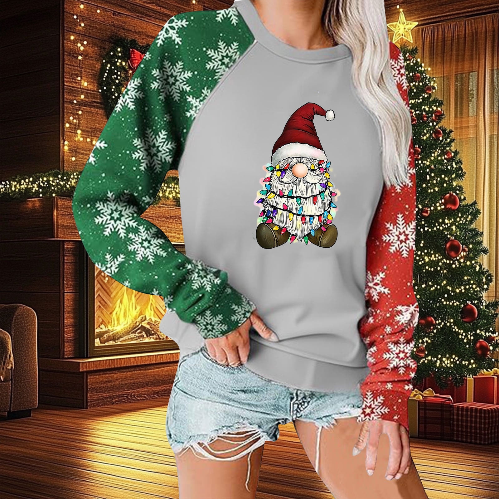 Gyedtr Christmas Sweatshirts For Women Winter Clothing For Women Women ...