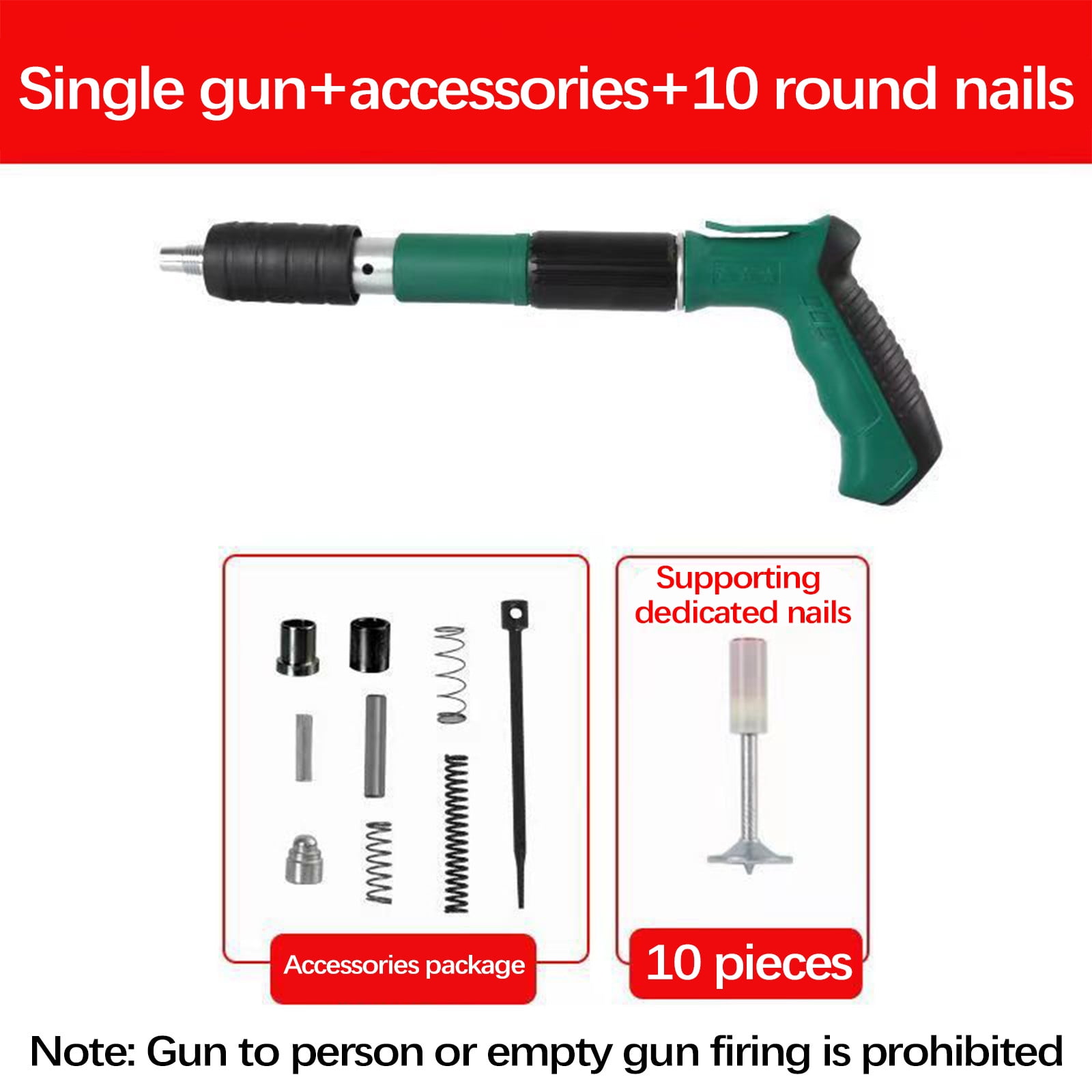 Cement Wall Nailer Manual Steel Nail Gun - Portable Low Noise Tool For ...