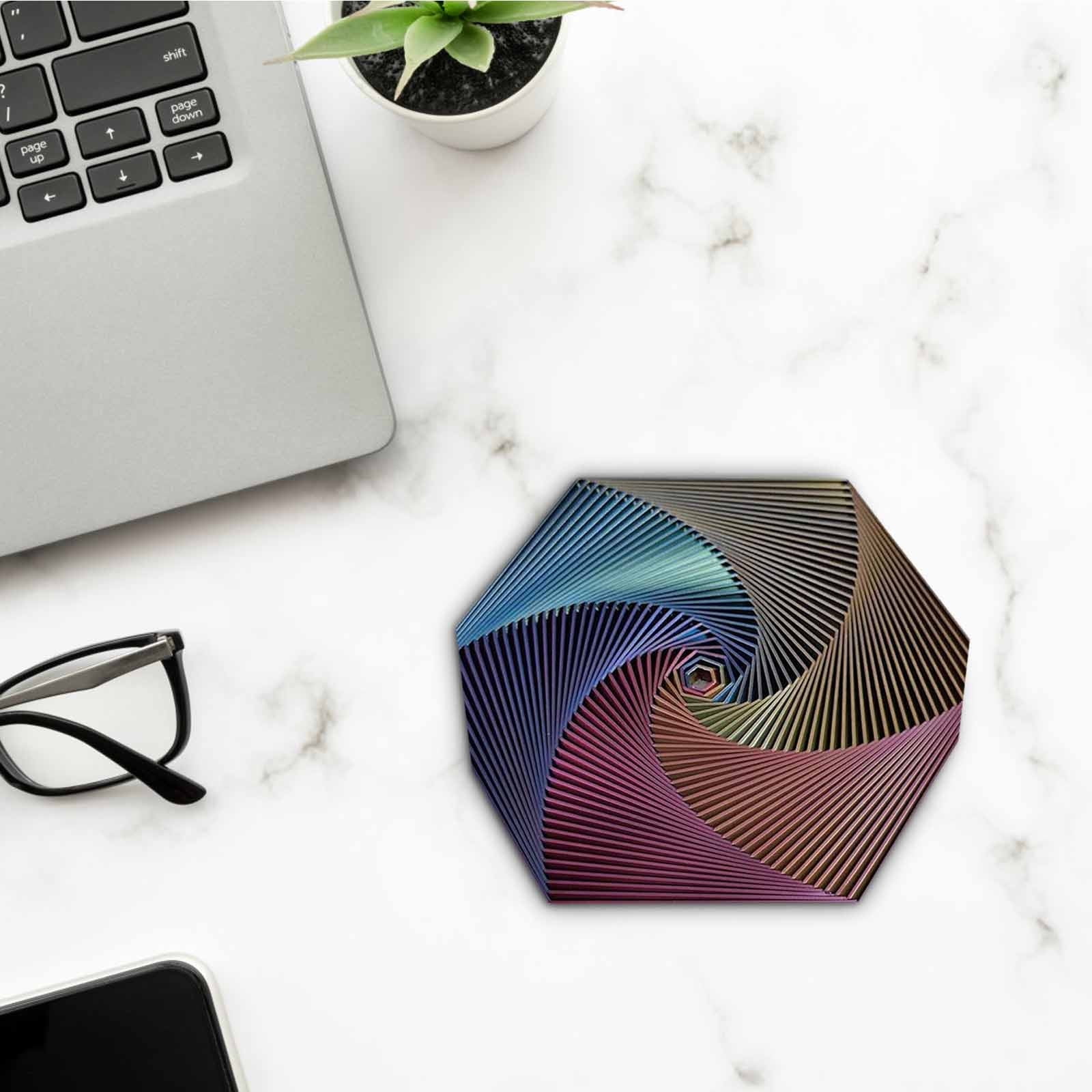 Gyedtr Fractal Fidget Hexagon,Hexagon Spiral,Cube Fidget Toy,3D ...