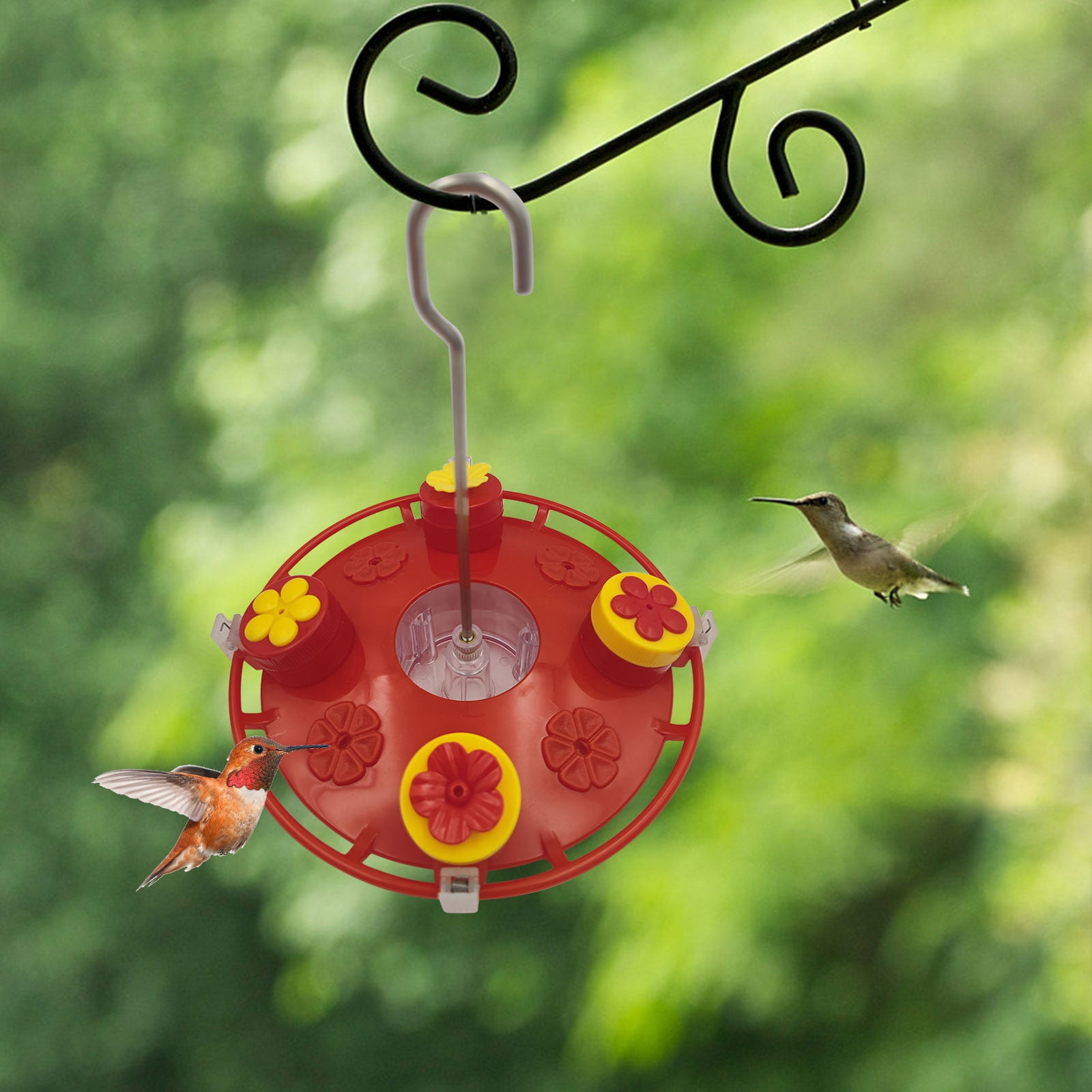Gyedtr Hummingbird Feeders For Outdoors Hanging, Built-in Rubber Ring ...