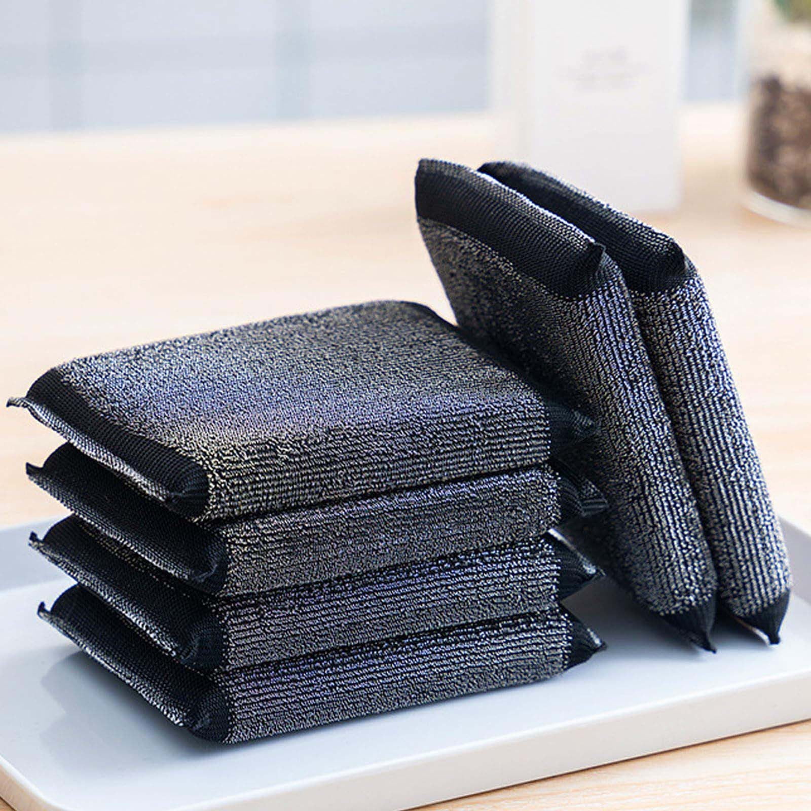 Gyedtr Non Scratch Wire Dishcloth Wet and Dry Dishwashing Rag Scrub ...