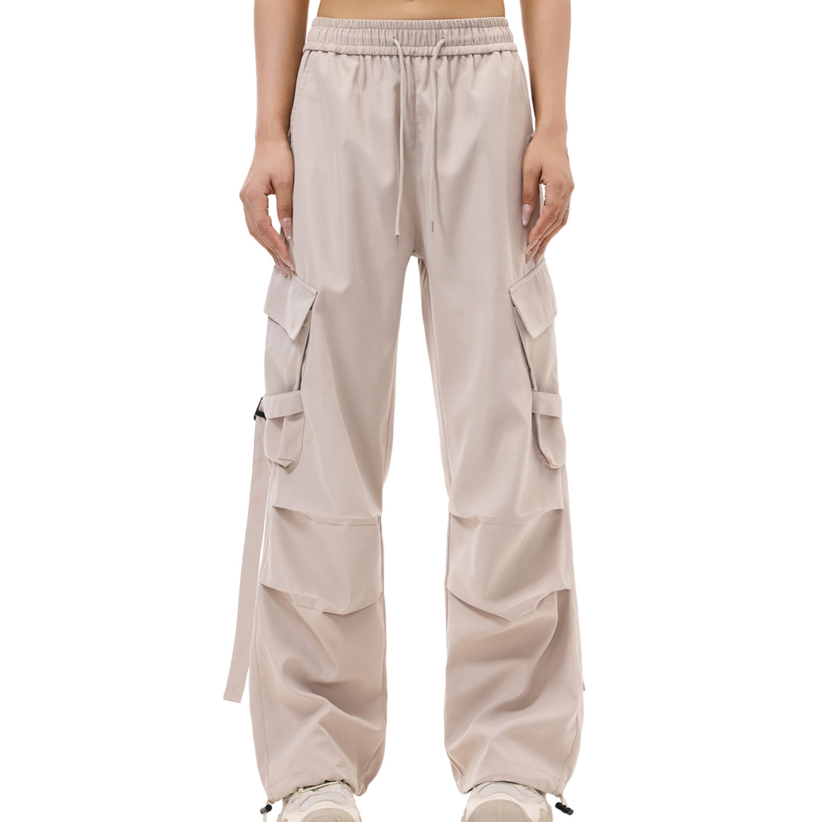 Gyedtr Pants For Women Fashion Clothing Women's Multiple Pockets Pull ...