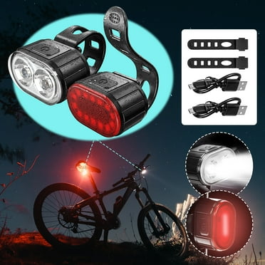SuoKom Waterproof 5 LED Bike Light Set: Front Headlight + Rear Safety ...