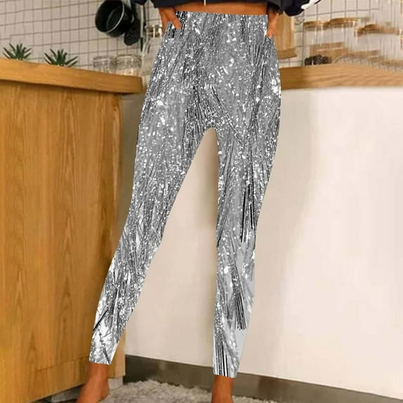 Gyedtr Women Casual Yoga Women's Print Leggings, Stretchy 3/4 Length ...