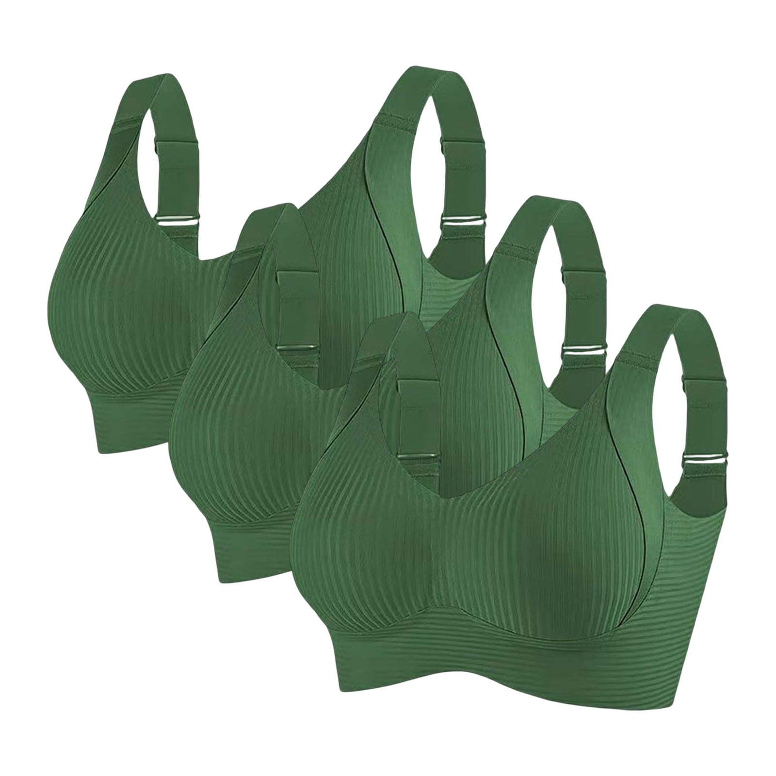 Gyexs 3 Pack Womens Wireless Bras with Support and Lift Wirefree Bras ...