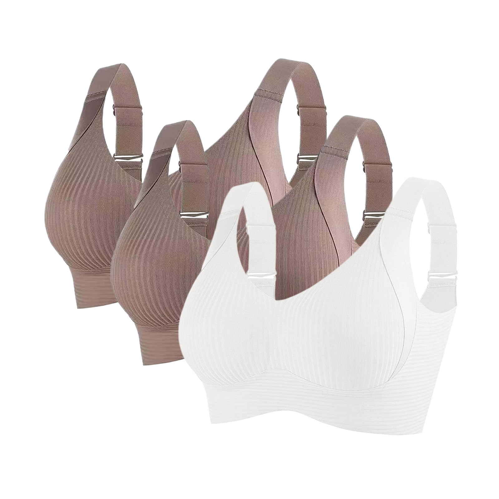 Gyexs 3 Pack Womens Wireless Bras with Support and Lift Wirefree Bras ...