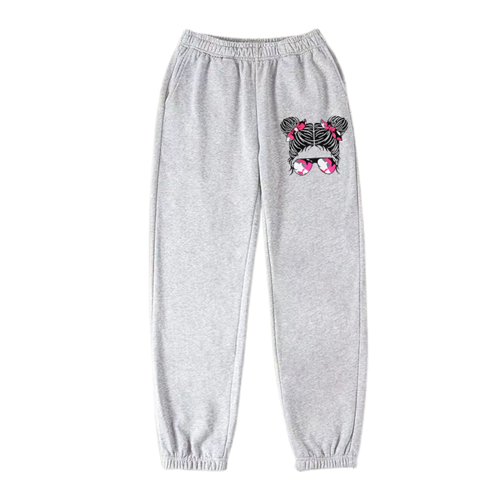 Gyexs Cargo Pants for Girls 10-12 Elastic Waist Drawstring Pants Girl's ...