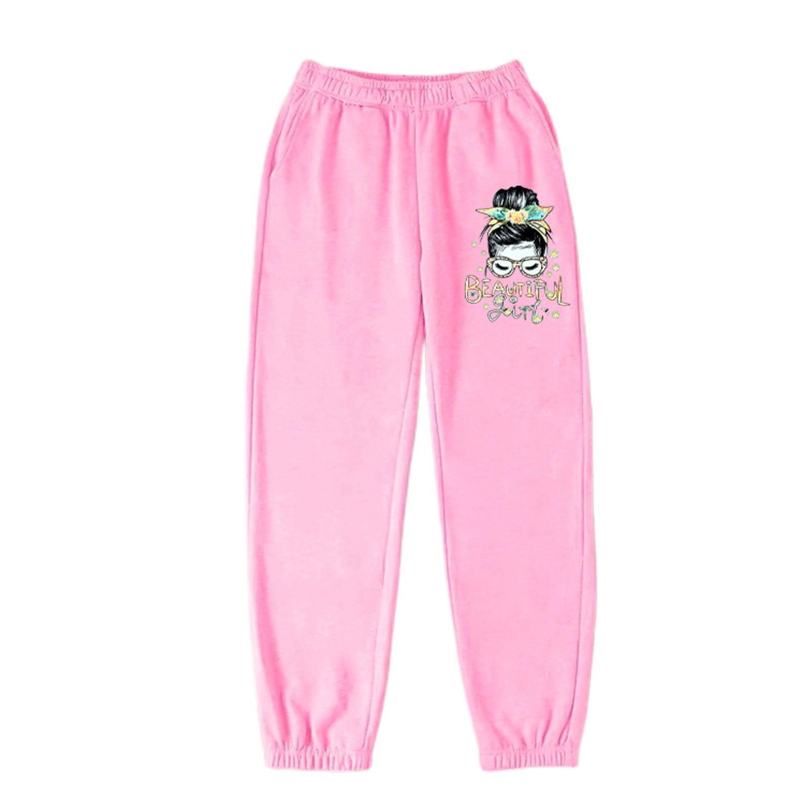 Gyexs Cargo Pants for Girls 10-12 Straight Leg Elastic Jeans Back To ...