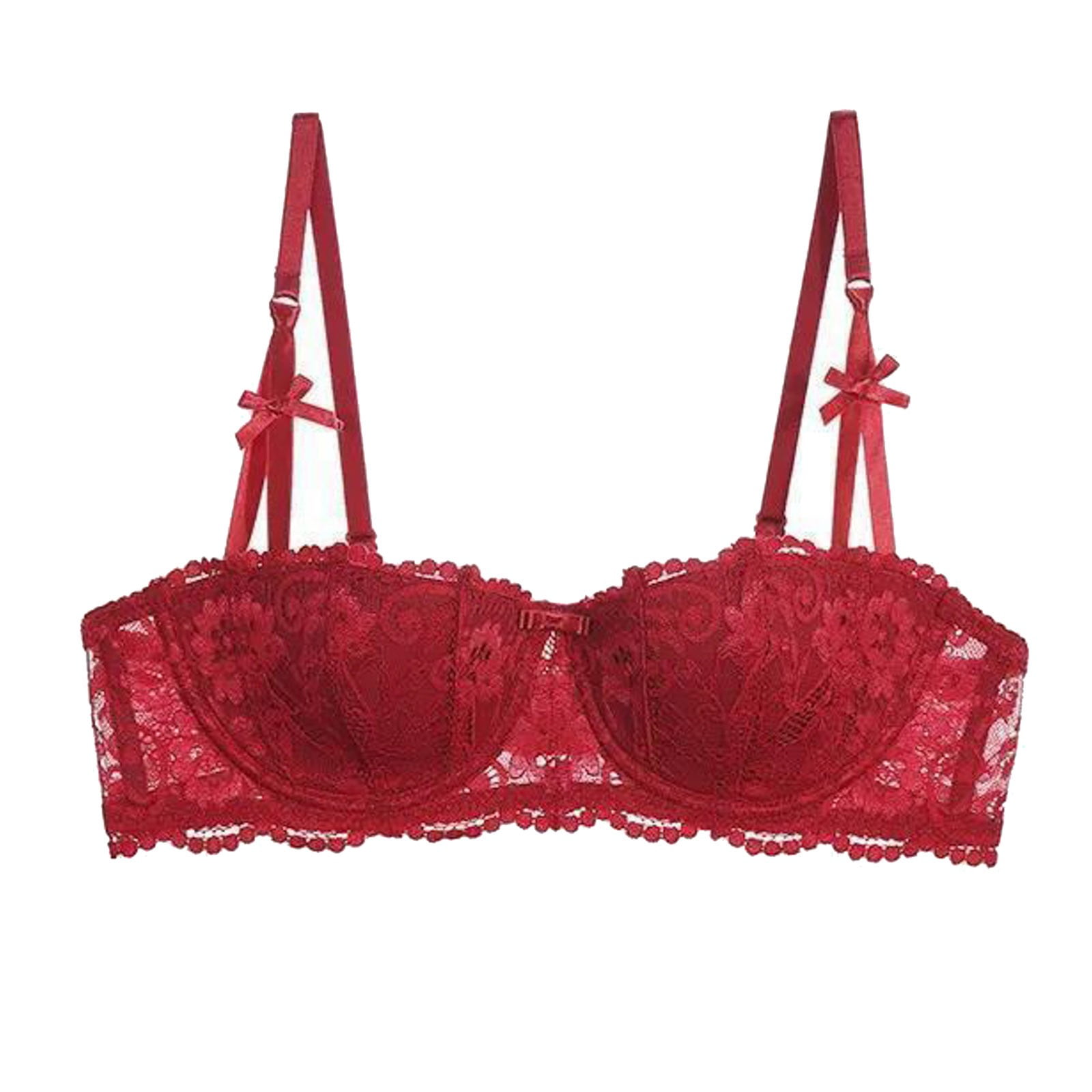 Gyexs Elegant Lace Half Cup Demi Bra with Push Up Support for Women ...