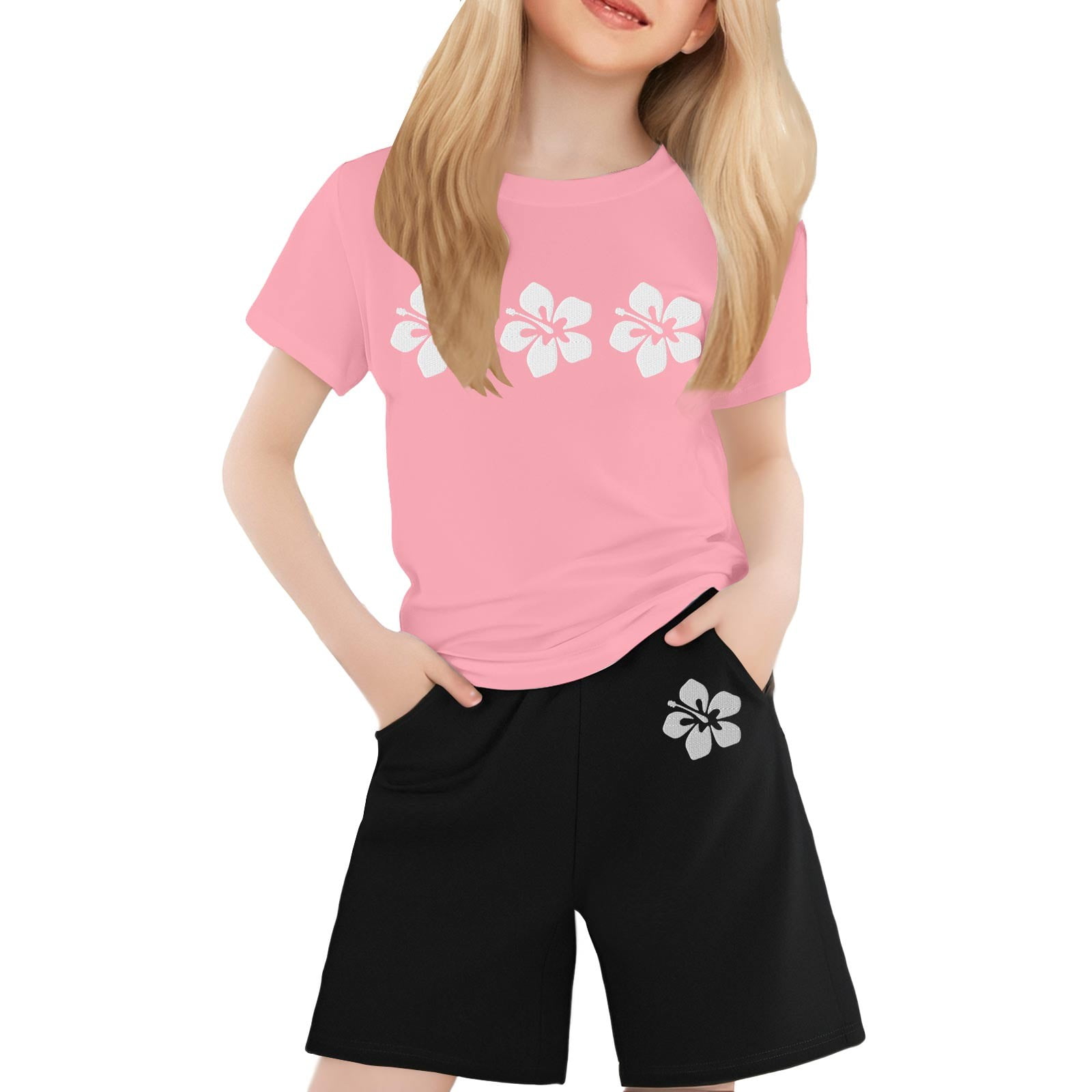 Gyexs Girls 2 Piece Set Clothes Size 7-16 Fashion Floral Printed Casual ...