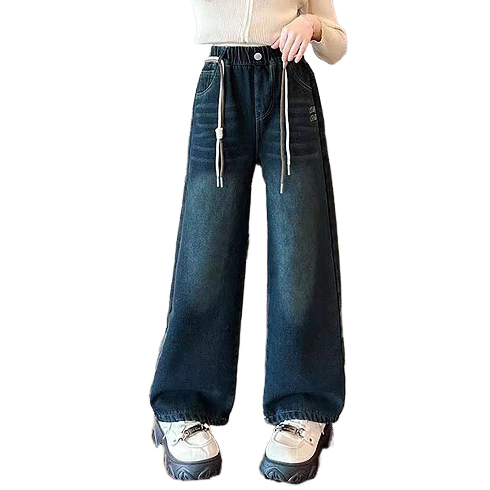Gyexs Girls Cargo Pants Size 14-16 Elastic Waist Casual Jogger Pants ...