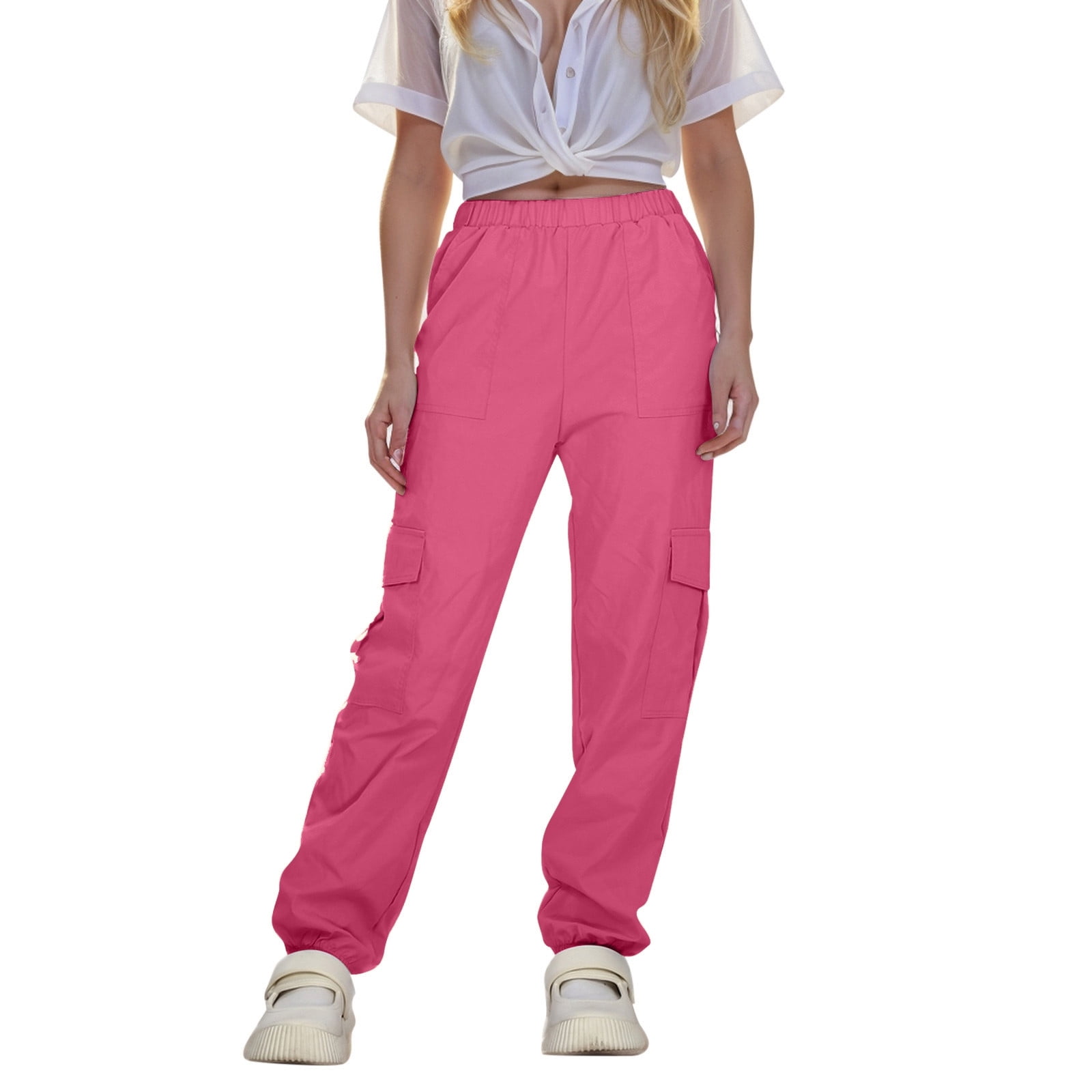 Gyexs Girls Cargo Pants Size 14-16 Lounge Joggers Trousers Straight ...