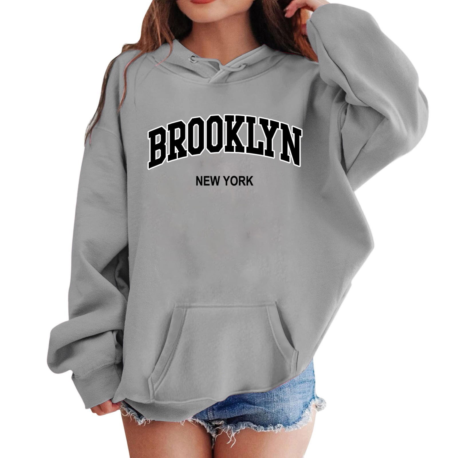 Gyexs Girls Hoodies,Boys Long Sleeve Brooklyn Letter Hooded Sweatshirts ...