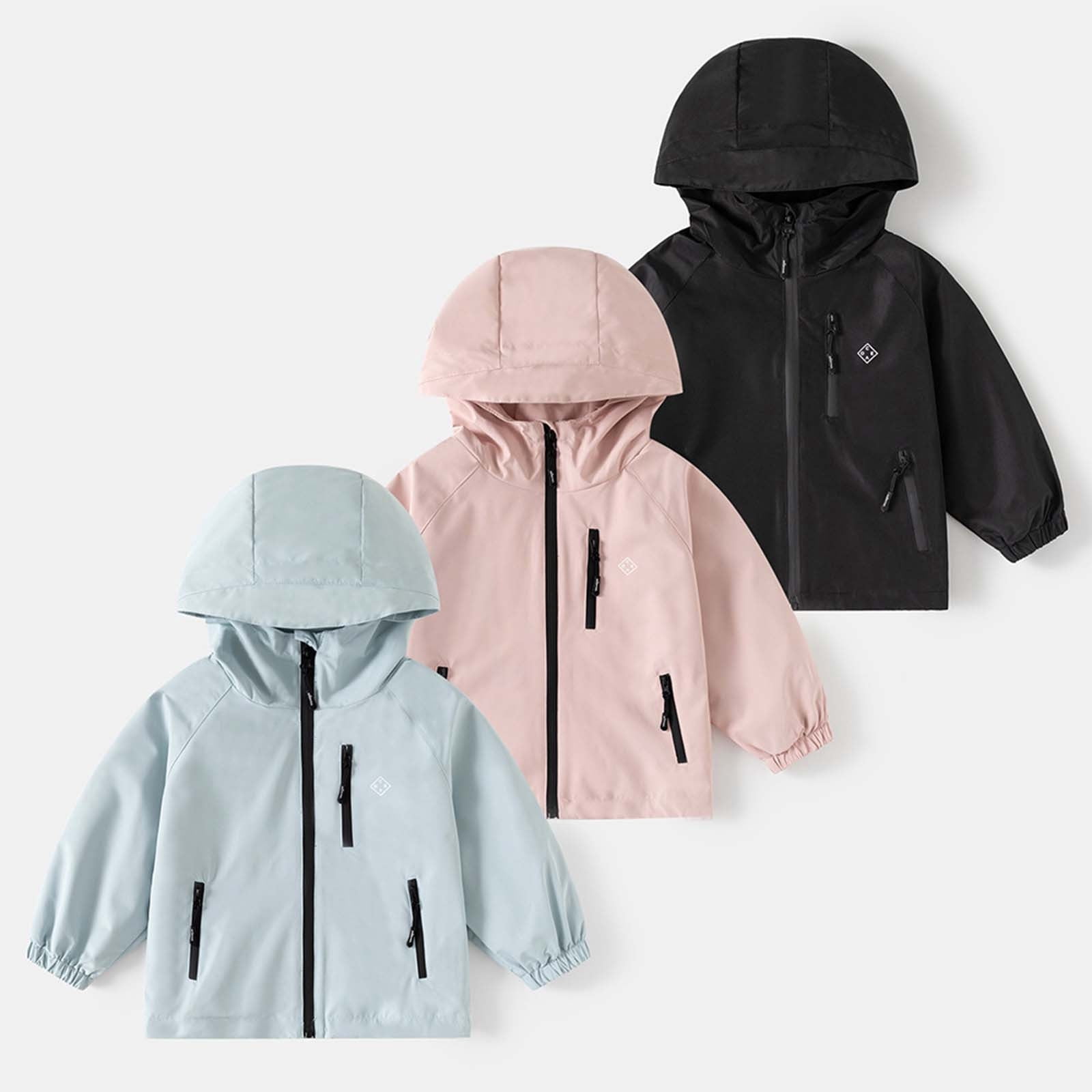 Gyexs Girls Waterproof Hooded Jacket Lightweight Raincoats for Kids ...