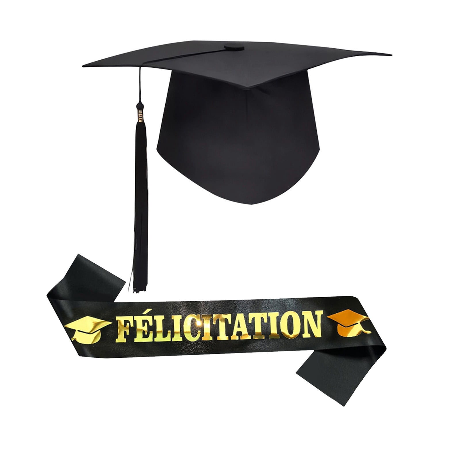 Gyexs Graduation Cap Headband and Graduation Sash 2 Piece Sets for ...