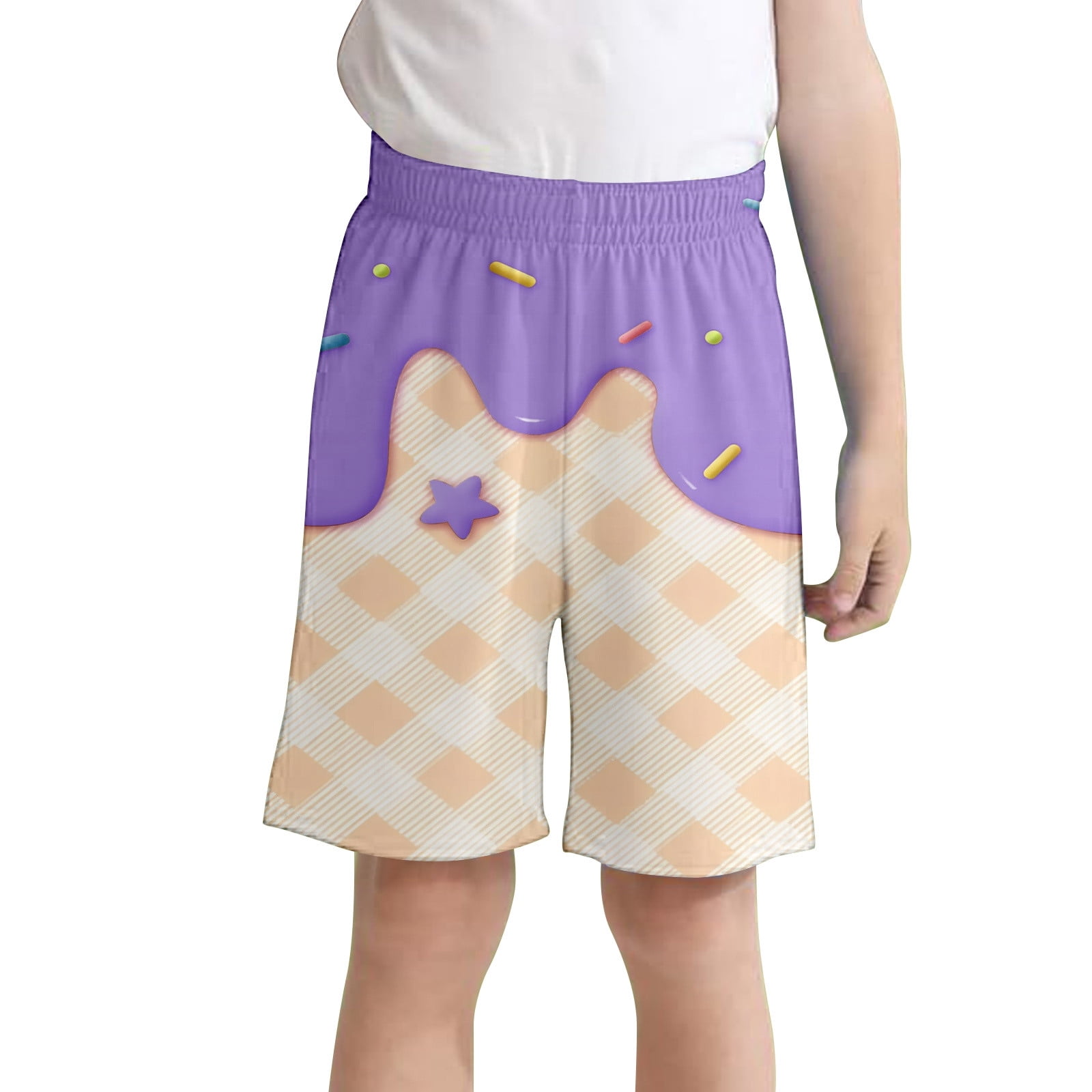 Gyexs Ice Cream Shorts for Kids Teens Hiking Gym Shorts Youth Ice Cream ...