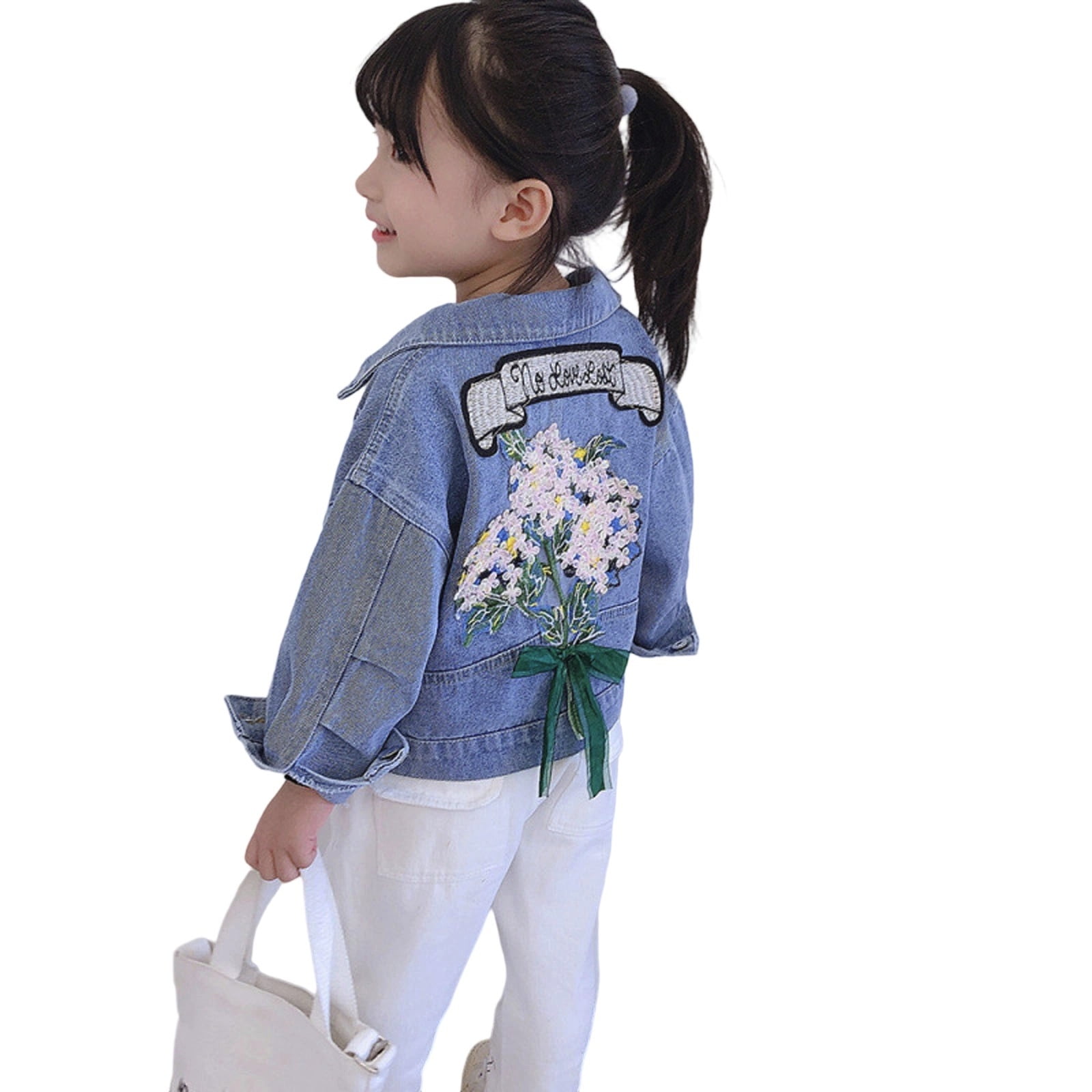 Gyexs Jean Jacket for Girls Toddlers Little Girl Denim Jackets Floral ...