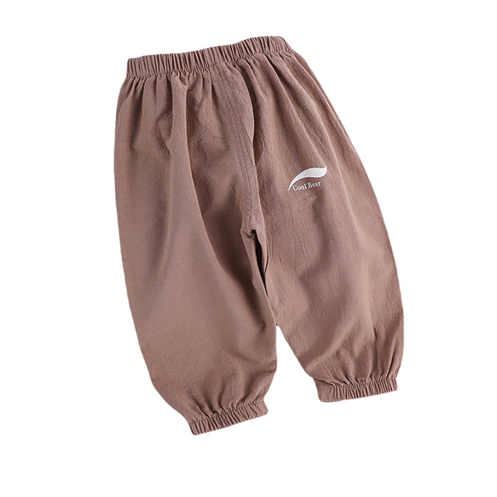 Gyexs Khaki Uniform Pants for Girls Elastic Waist Drawstring Athletic ...