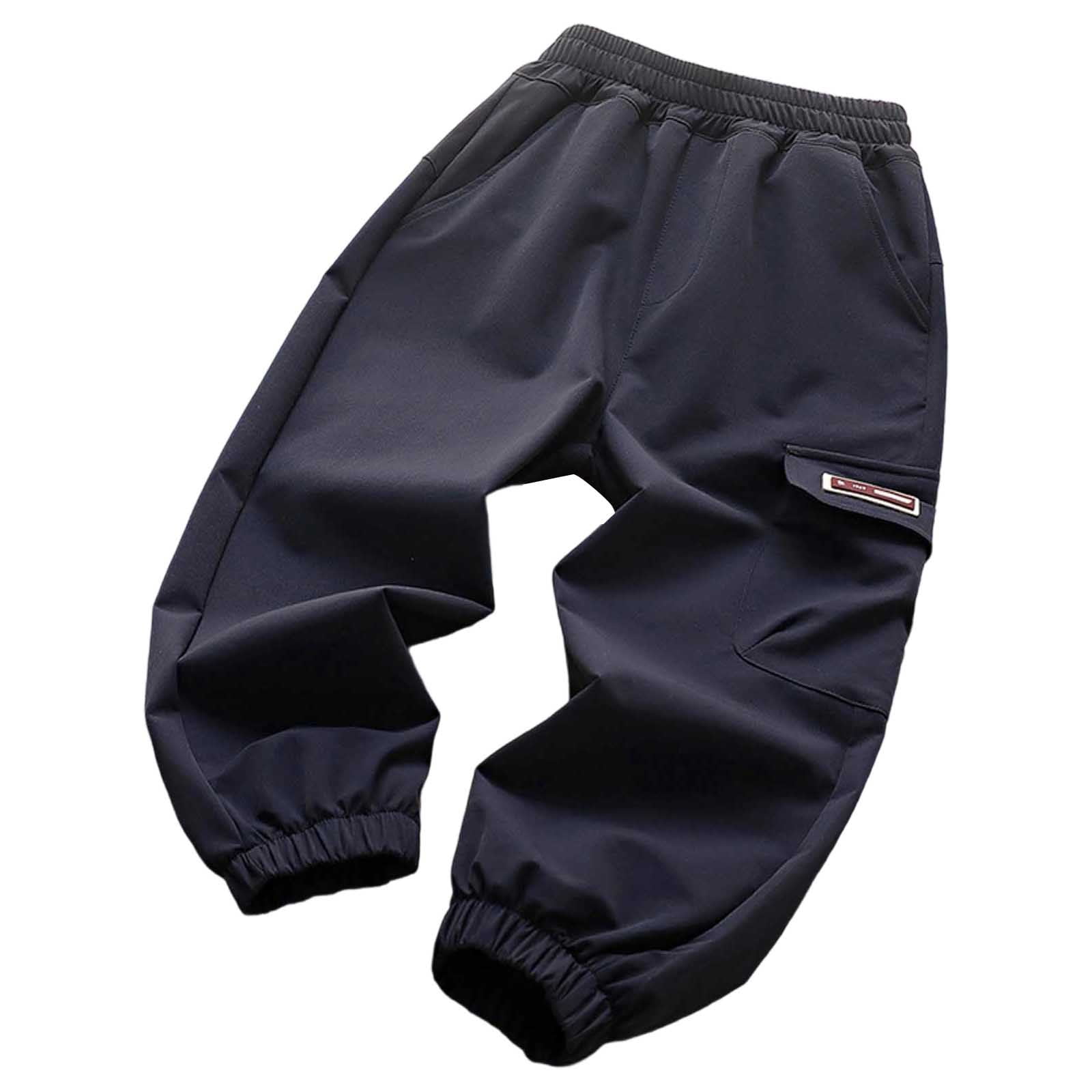 Gyexs School Pants for Girls High Waist Wide Leg Sweat Pants Back To ...