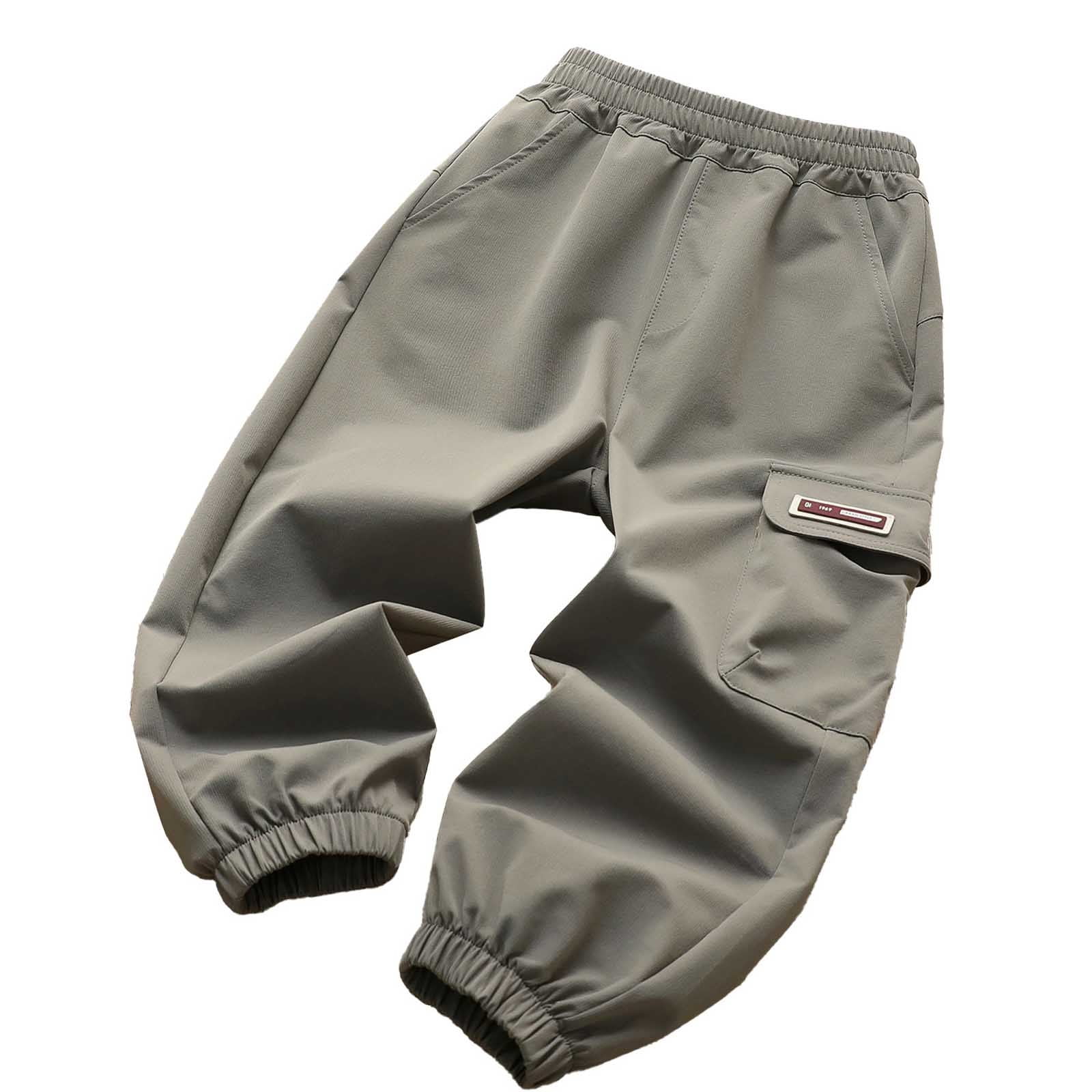 Gyexs School Uniform Pants for Girls Elastic Waistband Activewear Back ...