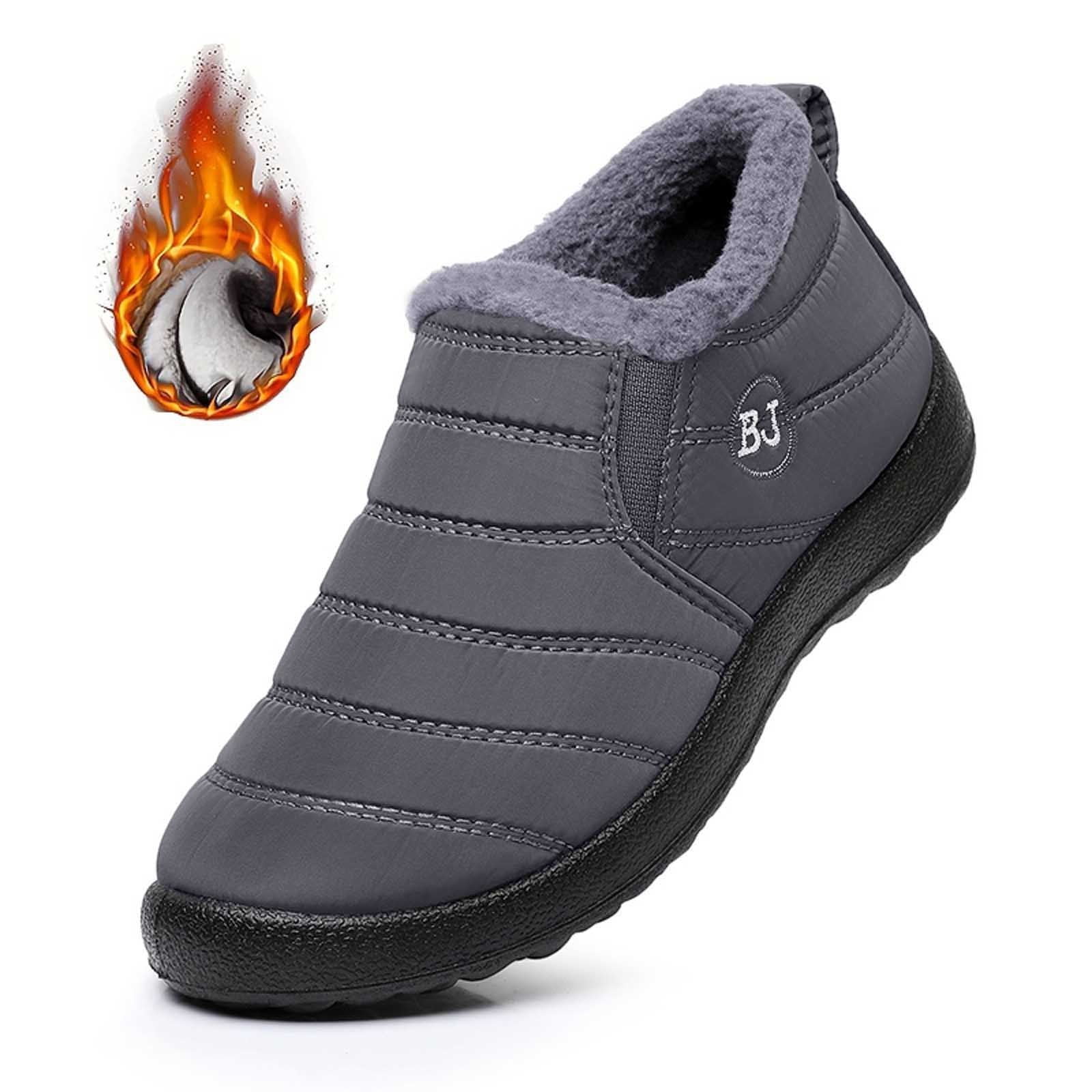 Gyexs Snow Boots for Men Wide, Winter Shoes for Men Size 12, Wide Calf ...