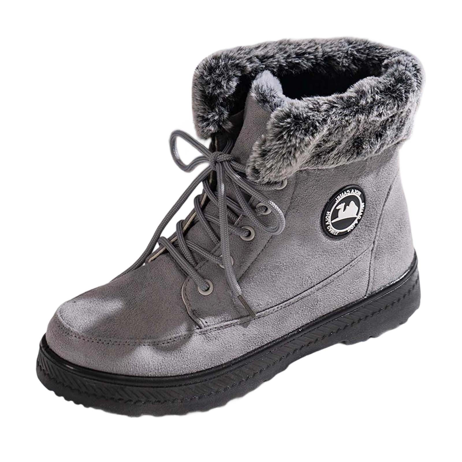 Gyexs Snow Boots for Women Tall, Winter Shoes Women Waterproof, Fold ...