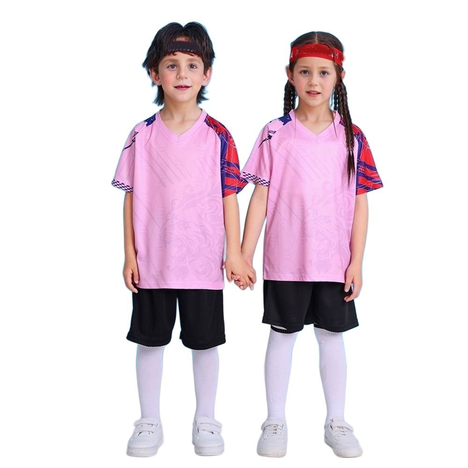 Gyexs Spring Summer Outfits for Little Boys Girls Athletic Short Sets Basketball Football ...