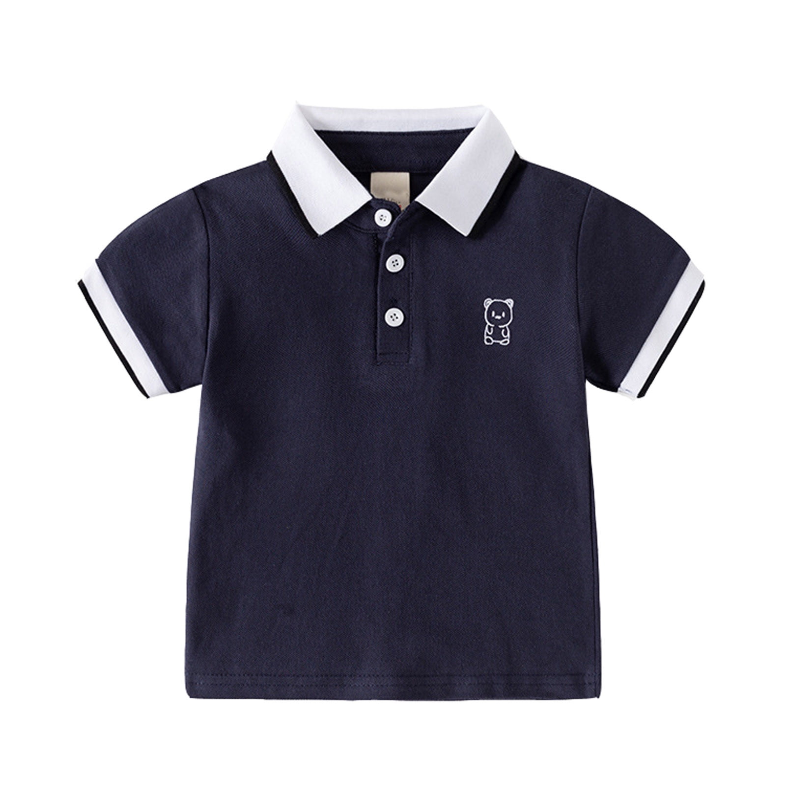 Gyexs Toddler Short Sleeve Polo Shirts for Boys 18-24 Months Cute ...