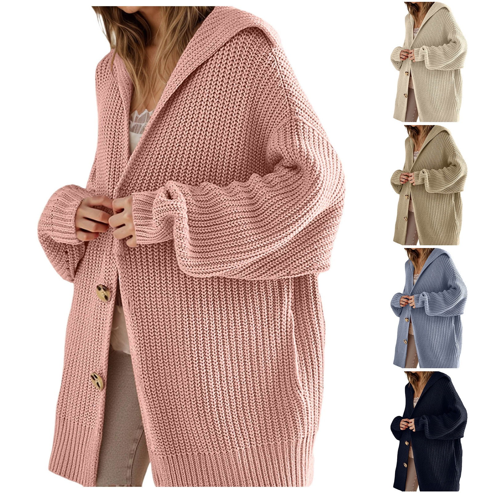Gyexs Womens Cardigan Sweaters Button Down Open Front Cardigans Y2K ...