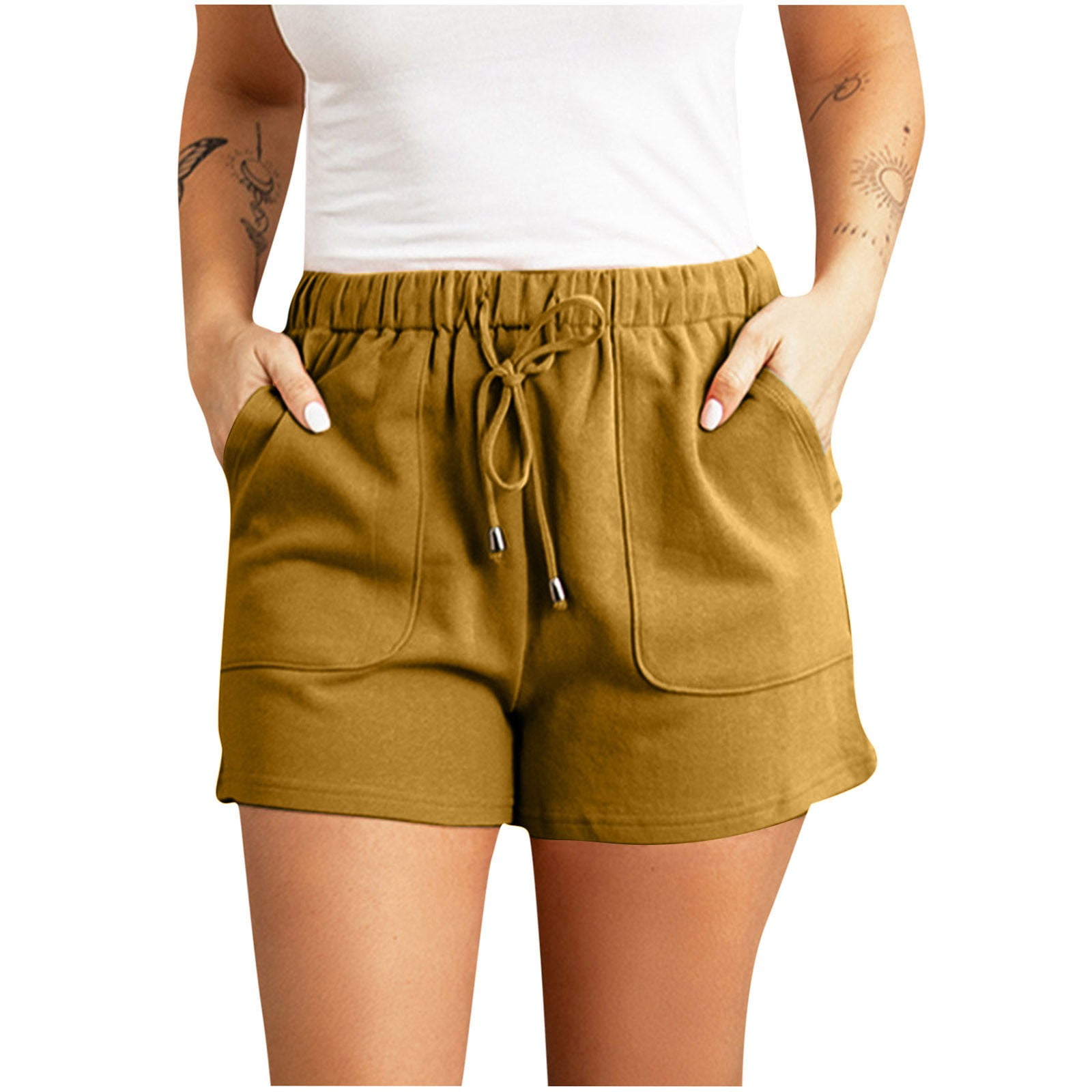 Gyexs Womens Pajama Shorts Drawstring Beach Pants Girls Bottoms Shorts ...