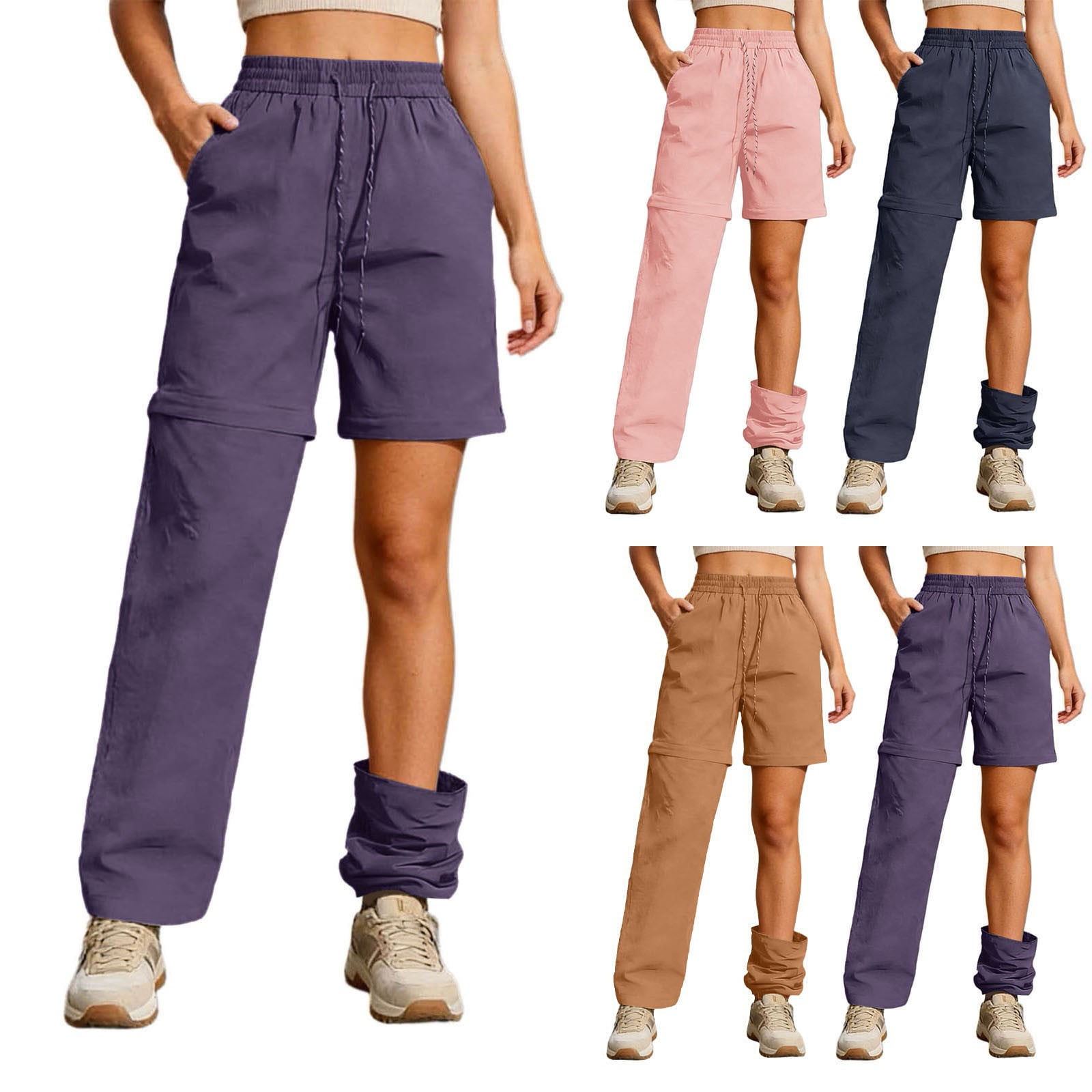 Gyexs Zip Off Pants Women 2026 Casual Athletic Convertible Quick Drying ...