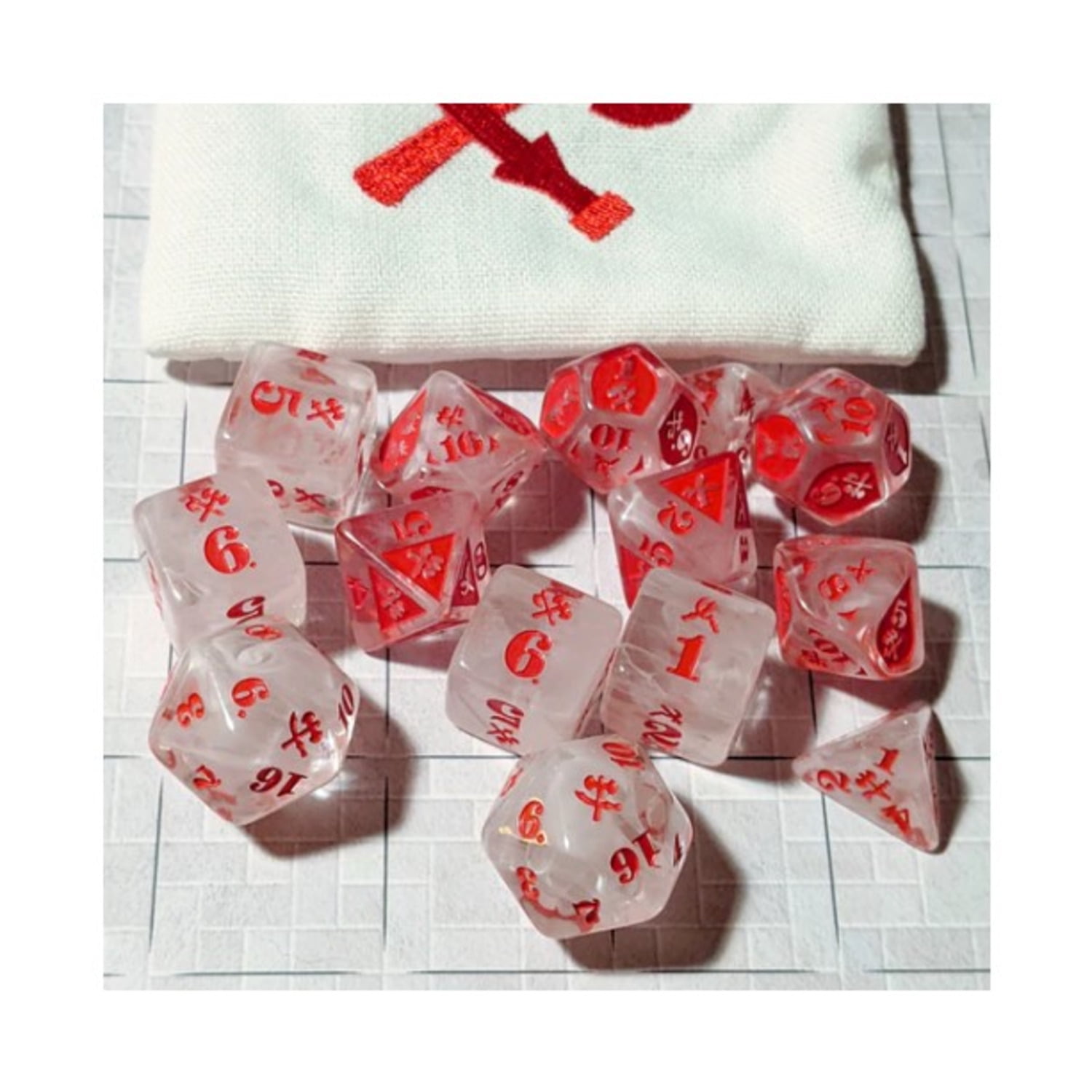 Gyld Slashing Damage - Acrylic, Clear & White w/Red (14) New - Walmart.com