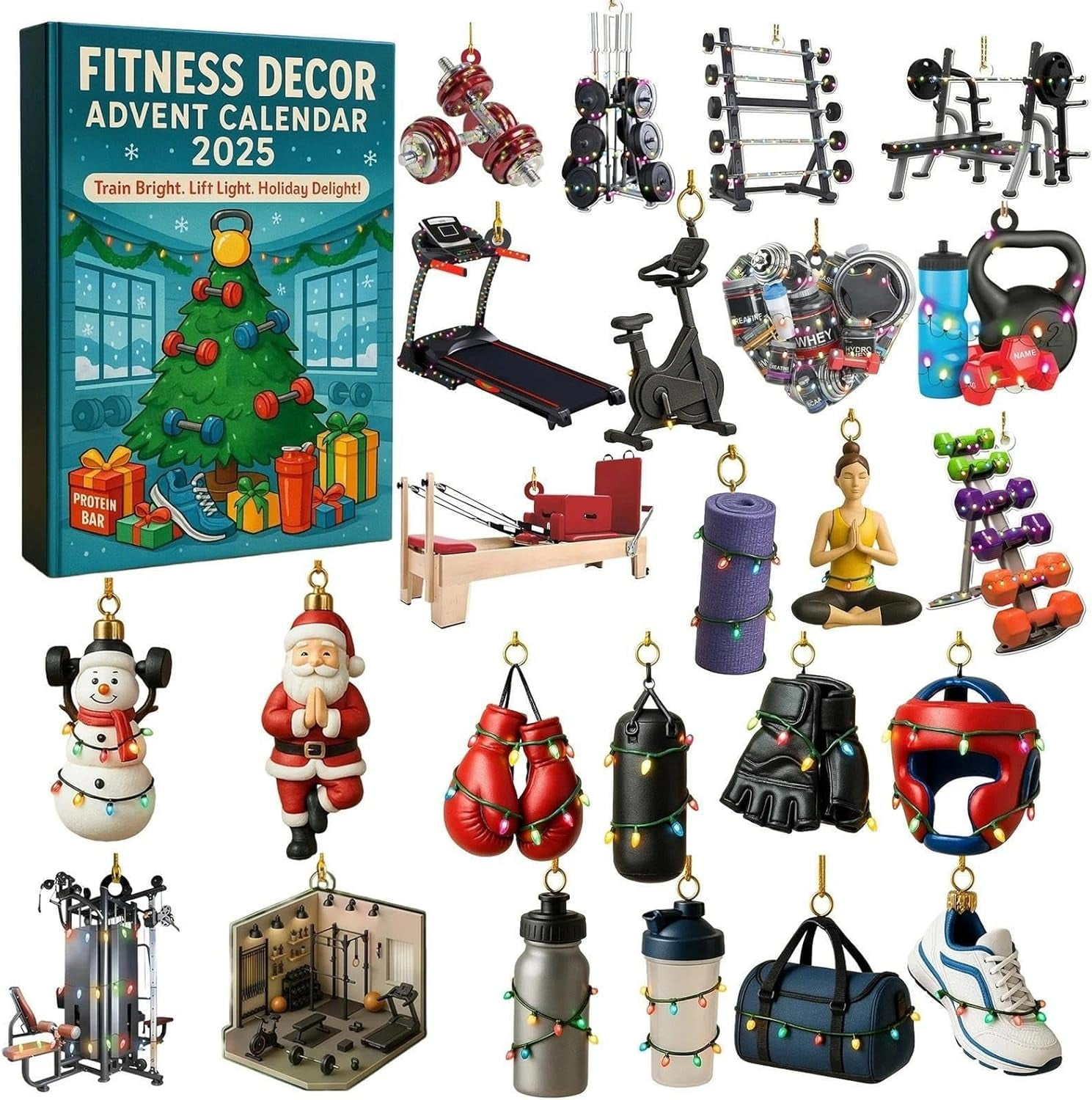 Gym Advent Calendar 2025, Fitness 24 Days Christmas Countdown Advent ...