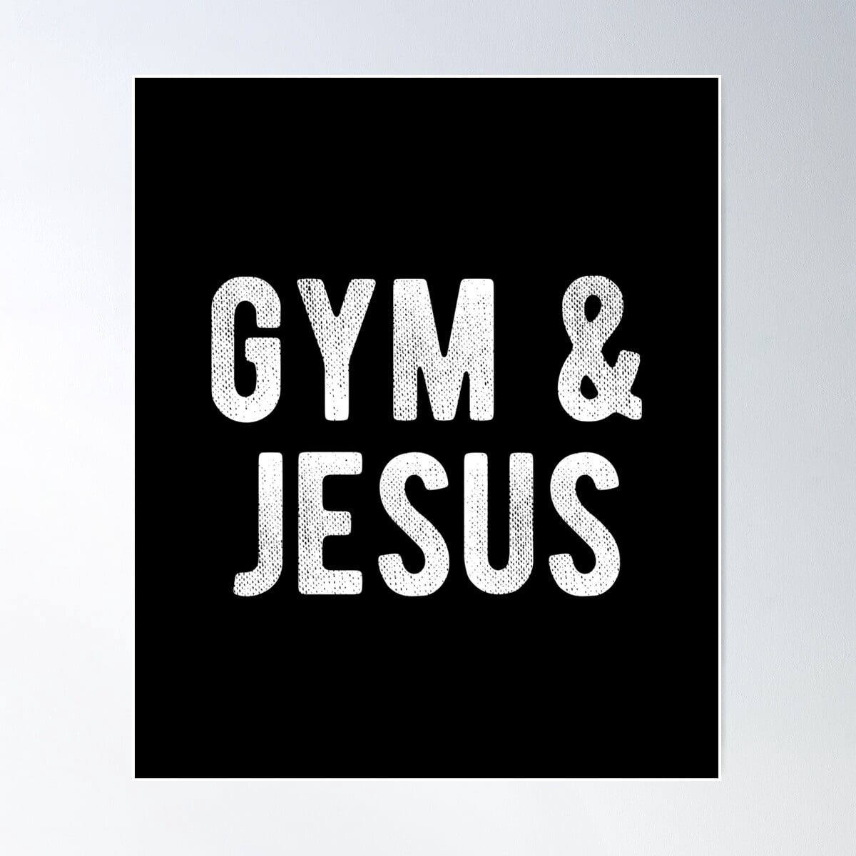 Gym And Jesus Poster Wall Art, Modern Wall Decor For Living Room ...