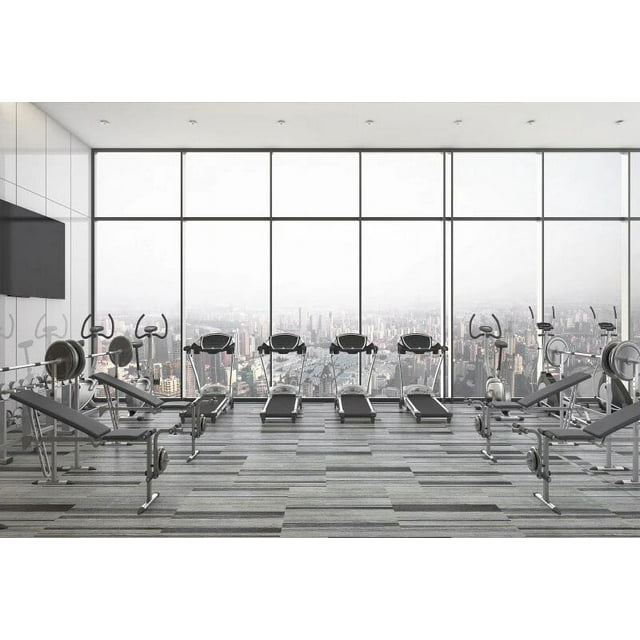 Gym Backdrop Equipment Weightlifting Exercise Sports Fitness Room ...