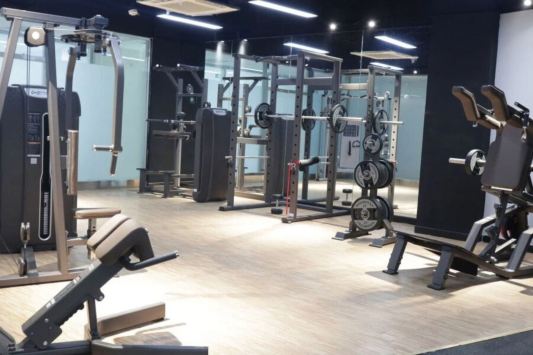 Gym Backdrop Equipment Weightlifting Exercise Sports Fitness Room ...